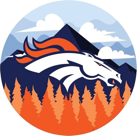 Denver Broncos 12 Landscape Circle Sign Denver Broncos Broncos