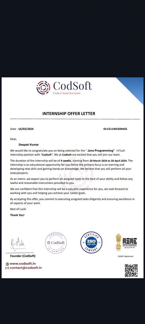 Deepak Kumar On Linkedin Softcodeinternship Javaprogramming