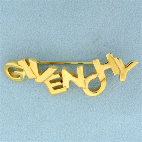 Vintage Designer Signed Givenchy Logo Brooch Pin Property Room