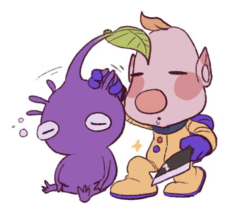 Purple Pikmin And Louie Pikmin Drawn By Usubahatomugip Danbooru