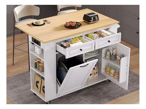 Mobiel Keukeneiland 120x40 70x92 Cm Met Wieltjes Met Usb 2 Laden