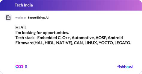 Hi All Im Looking For Opportunities Tech Stack Fishbowl