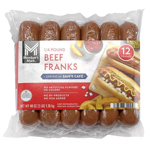 Members Mark Beef Franks 14 Lb 12 Ct Sams Club