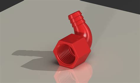 🚰 Barbed Tube Fittings For Air And Water 90° Elbow・free Stl File For 3d