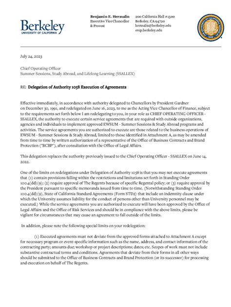 Fillable Online Ben Hermalin Is Uc Berkeleys New Executive Vice