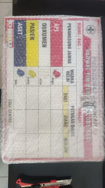 Papan Red Code Akrilik