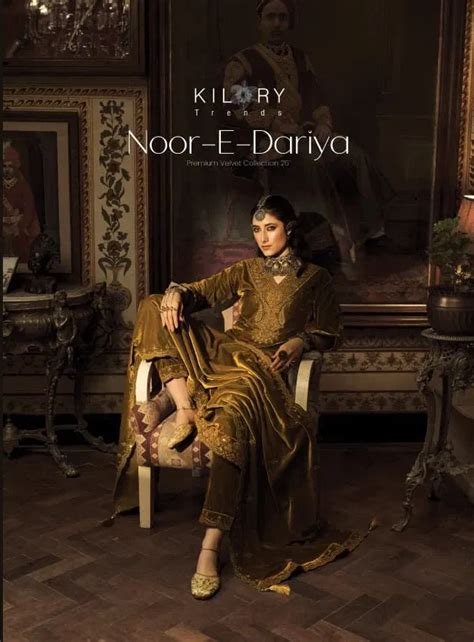 Kilory Noor E Dariya Velvet Embroidered Salwar Suit Collection Semi