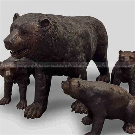 Bear With Cub Statue Arturban Sculpture Supplier
