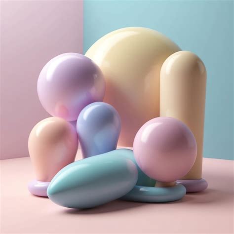 3d Inflated Effect Elements Collection For Modern Designs Premium Ai