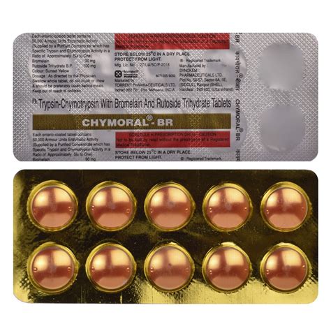 Chymoral Br Tablet Enzyme Supplement For Digestion Issues