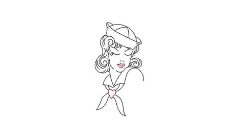 Sailor Pin Up Girl Drawing