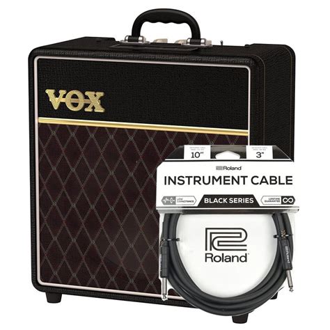 Vox Ac4 4 Watt 1x12 Classic Limited Edition Combo Cable Bundle Vox