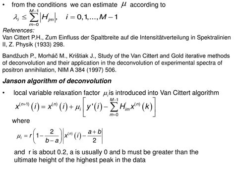 Ppt Deconvolution Methods And Their Applications In The Analysis Of