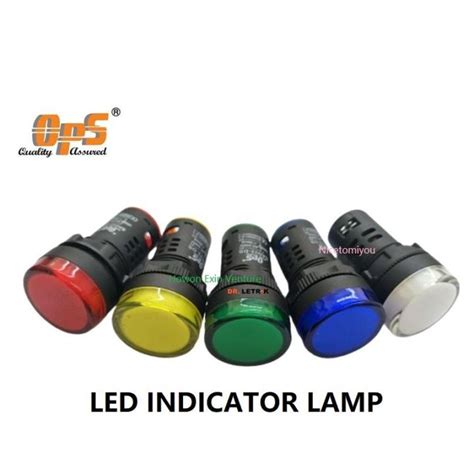 Ops 22mm Panel Mount Led Indicator Pilot Signal Light Lamp Ac 240v