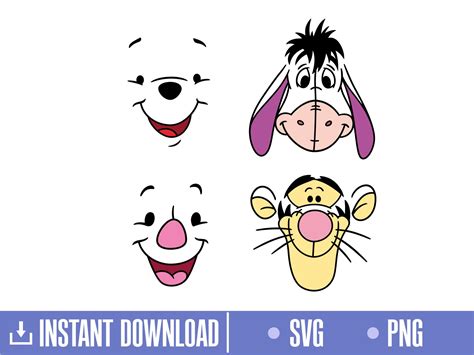 Winnie The Pooh Outline Face