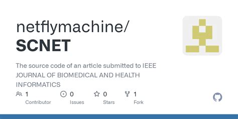 GitHub Netflymachine SCNET The Source Code Of An Article Submitted To IEEE JOURNAL OF