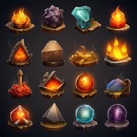 Elements Game Icons Premium Ai Generated Image