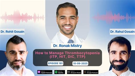 How To Manage Thrombocytopenia Itp Hit Dic Ttp Dr Ronak Mistry Youtube