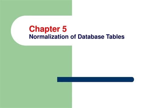 Ppt Database Table Normalization Process Powerpoint Presentation