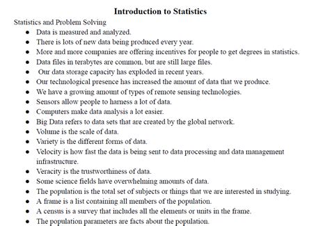 Introduction To Statistics Notes Classful