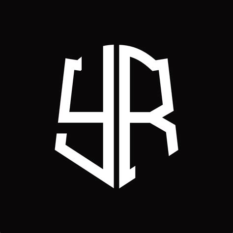 Yr Logo Monogram With Shield Shape Ribbon Design Template 16572547