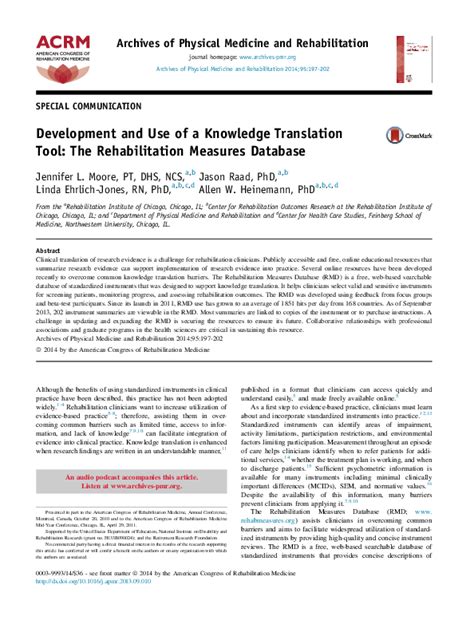 Pdf Development And Use Of A Knowledge Translation Tool The