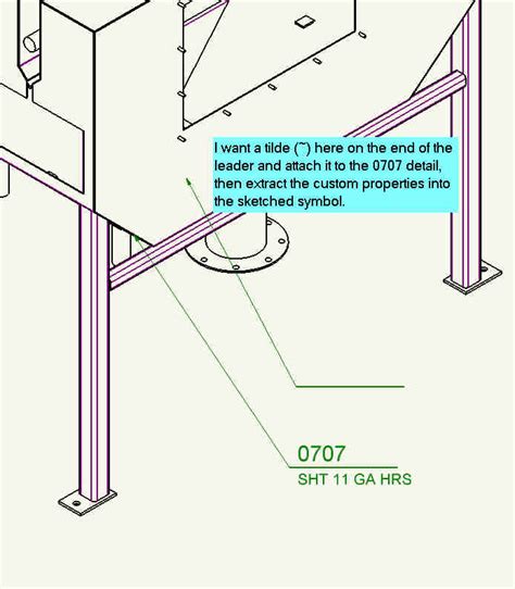 sketched symbol leader attached to face not edge in idw autodesk community
