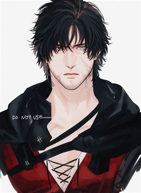 Safebooru 1boy Beard Black Cape Black Hair Blue Eyes Boooshow Cape