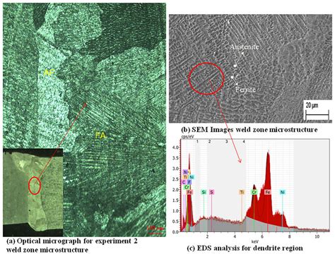 Microstructure Sem And Eds Analysis Of The Experiment 2 A Optical