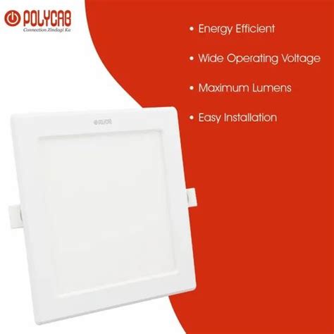 12w Polycab Surface Panel Light 220v Cool Daylight At Rs 480piece In