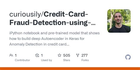Issues · Curiousilycredit Card Fraud Detection Using Autoencoders In Keras · Github