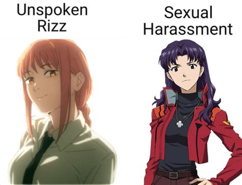 Unspoken Rizz Vs Sexual Harassment R Evangelionmemes