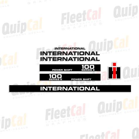 International 100 Series E Crawler Loader Marking Decal Set Truck And
