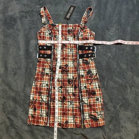 Dolls Kill Current Mood Emo Punk Rock Plaid Mini Dress S Dresses