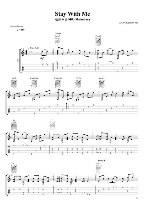 Stay With Me Miki Matsubara Fingerstyle Kenneth Acoustic