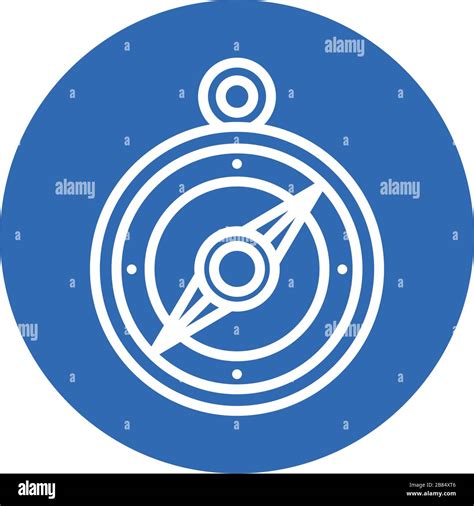 Compass Guide Block Style Icon Stock Vector Image And Art Alamy
