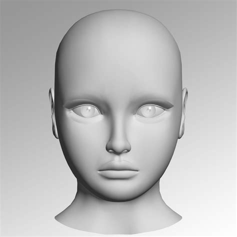 Cabeza De Niña Modelo 3d 17 Blend Fbx Obj Stl Free3d