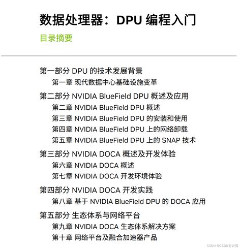揭秘 Ai 开发 武功秘籍”，nvidia 发布首部 Dpu 和 Doca 编程入门书籍doca应用程序是用什么语言编写的 Csdn博客
