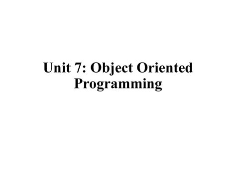 unit7 oop python notes unit 7 object oriented programming