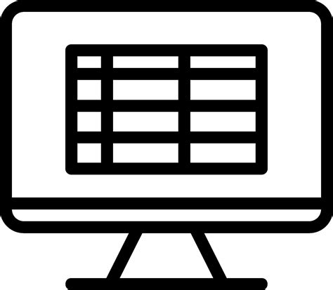 Spreadsheet Line Icon 28548473 Vector Art At Vecteezy