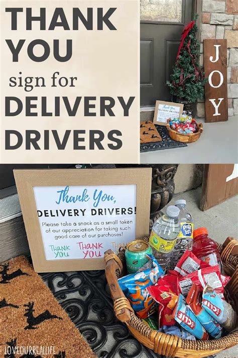 Thank You Sign For Delivery Drivers