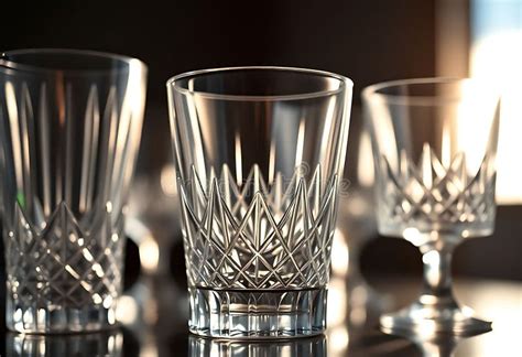 Close Up Of Three Glasses On A Table Stock Illustration Illustration Of Decor Hostess 379920165