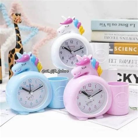 Plastic White Pink And Blue Alram Clock With Pen Holder At ₹ 199 Piece In Mumbai