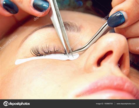 Eyelash Extension Process The Beauty Industry Beauty Salons — Stock