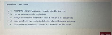 A Nonlinear Cost Function A Means The Studyx A Nonlinear Cost Function A Means The Studyx