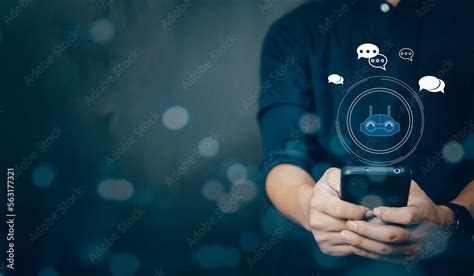 Businessman Using Smart Phone Chatting With A Smart Ai Or Artificial Intelligence Digital