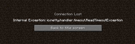 Minecraft で Tyhandlertimeoutreadtimeoutexception を修正する方法
