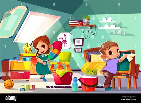 Sibling Teamwork Stock Vector Images Alamy