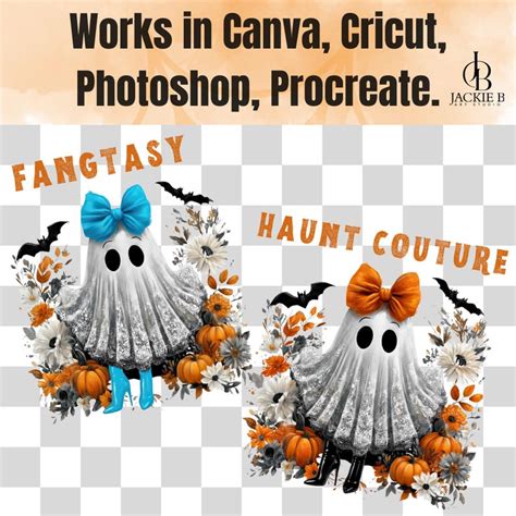 Sassy Ghost Clipart Bundle Halloween Png With Boo Tiful Captions Digital Download Etsy