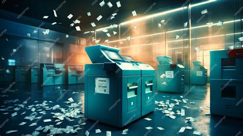 Premium Ai Image A Secure Document Shredding Room With Bins And